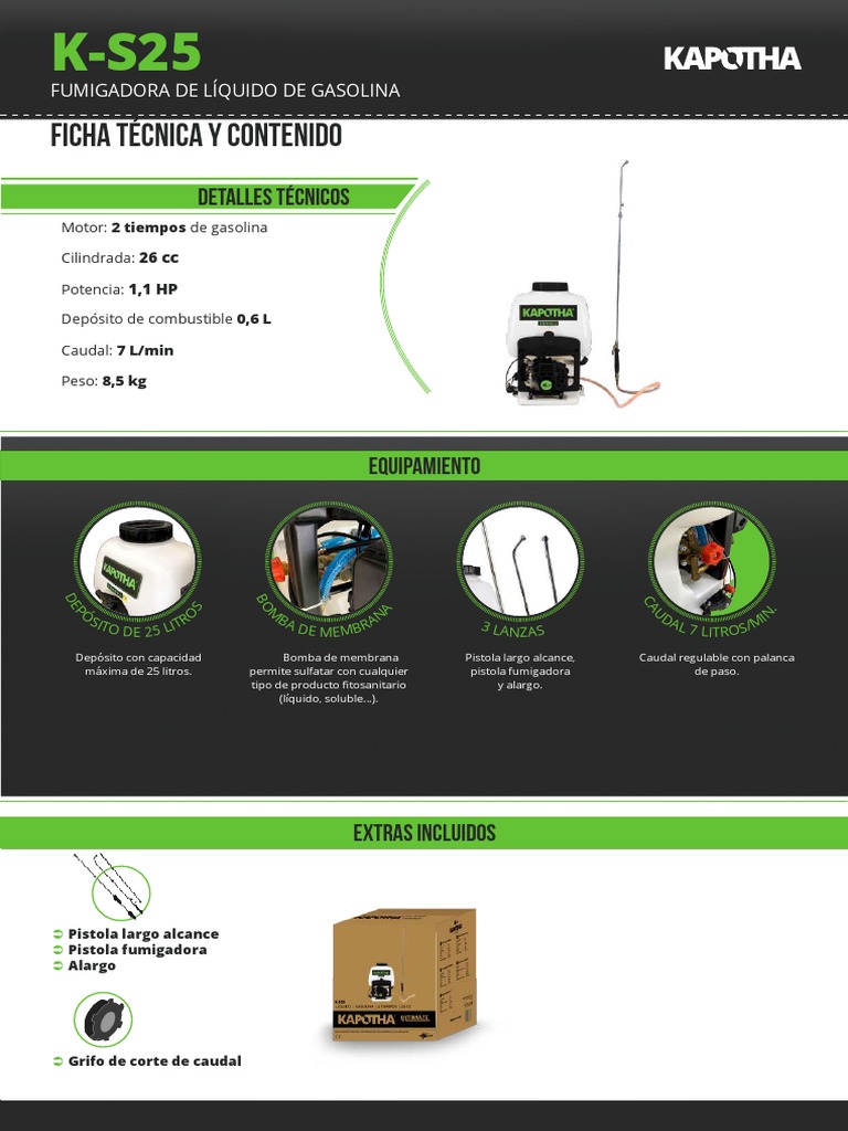 Ficha Tecnica KS25 | PDF