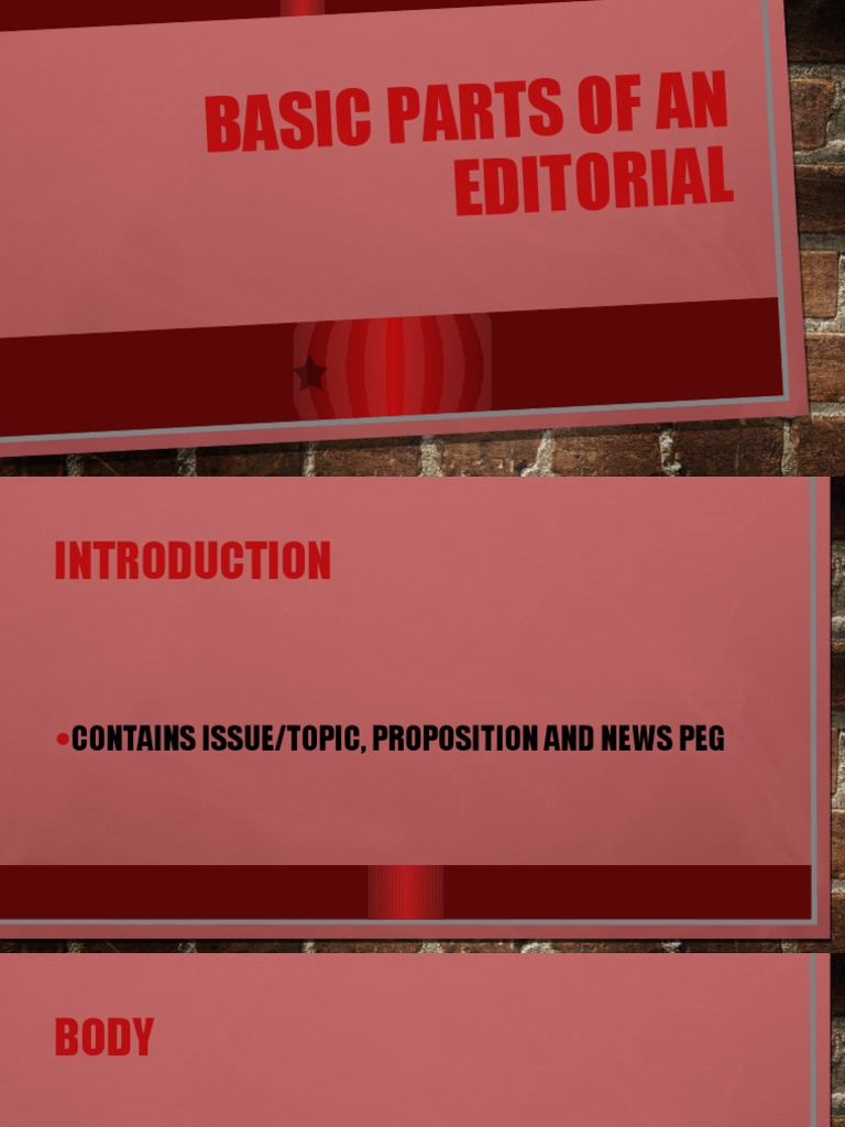 Parts of an Editorial Explained | PDF | Self-Improvement | Science ...