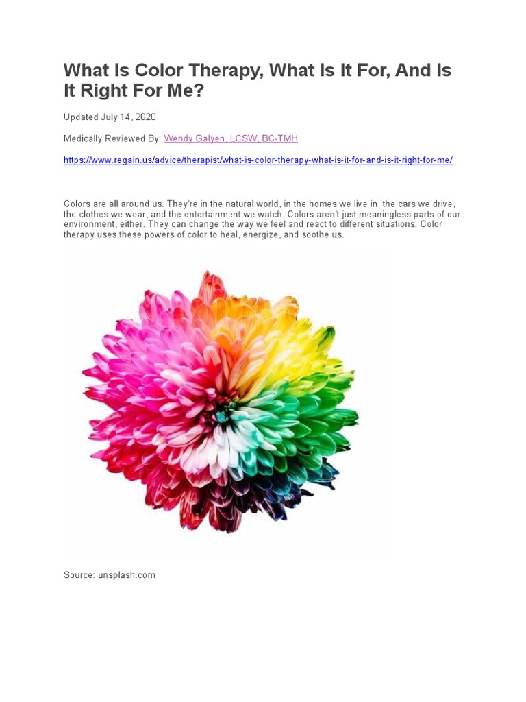 What Is Color Therapy, What Is It For, and Is It Right For Me | PDF ...