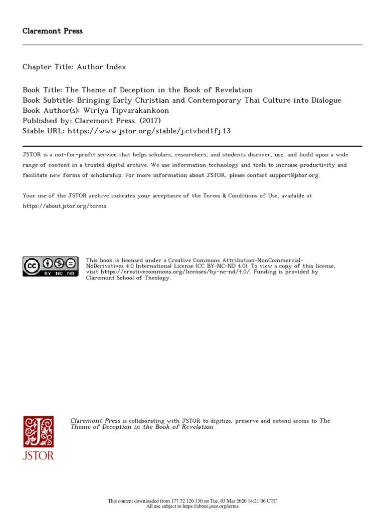 The Theme of The Deception in The Book of Revelation | PDF | Creative ...