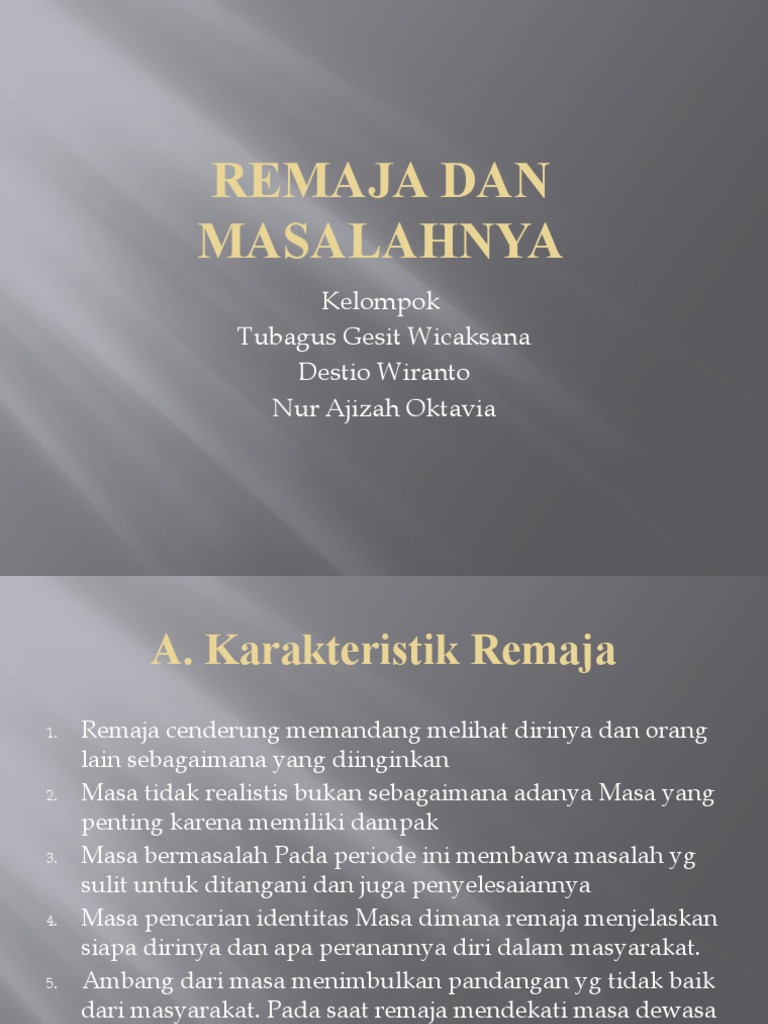 Masalah Remaja dan Solusinya | PDF
