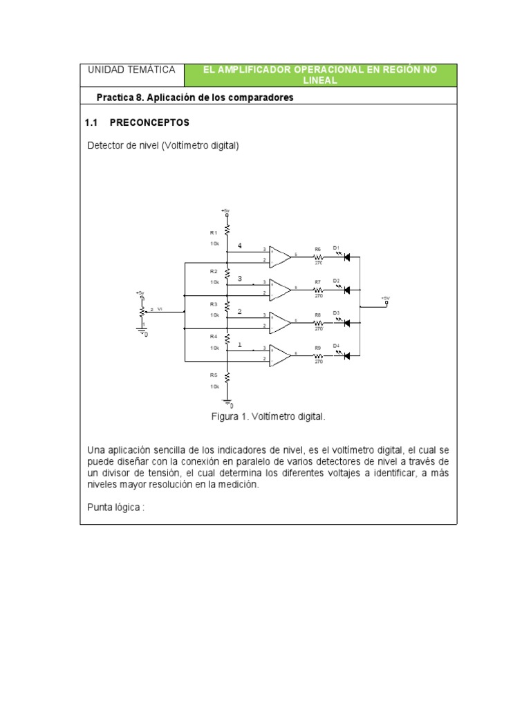 Funcionamiento del LM358 en Comparadores | PDF | Amplificador ...