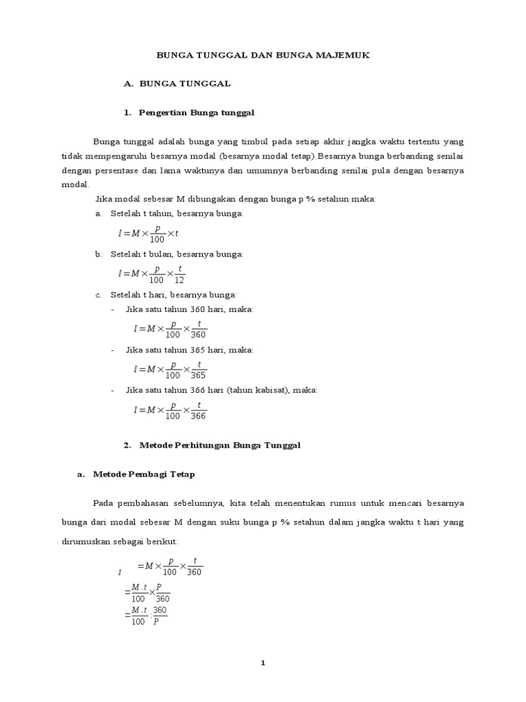 Bunga Tunggal dan Majemuk Kelas 11 | PDF