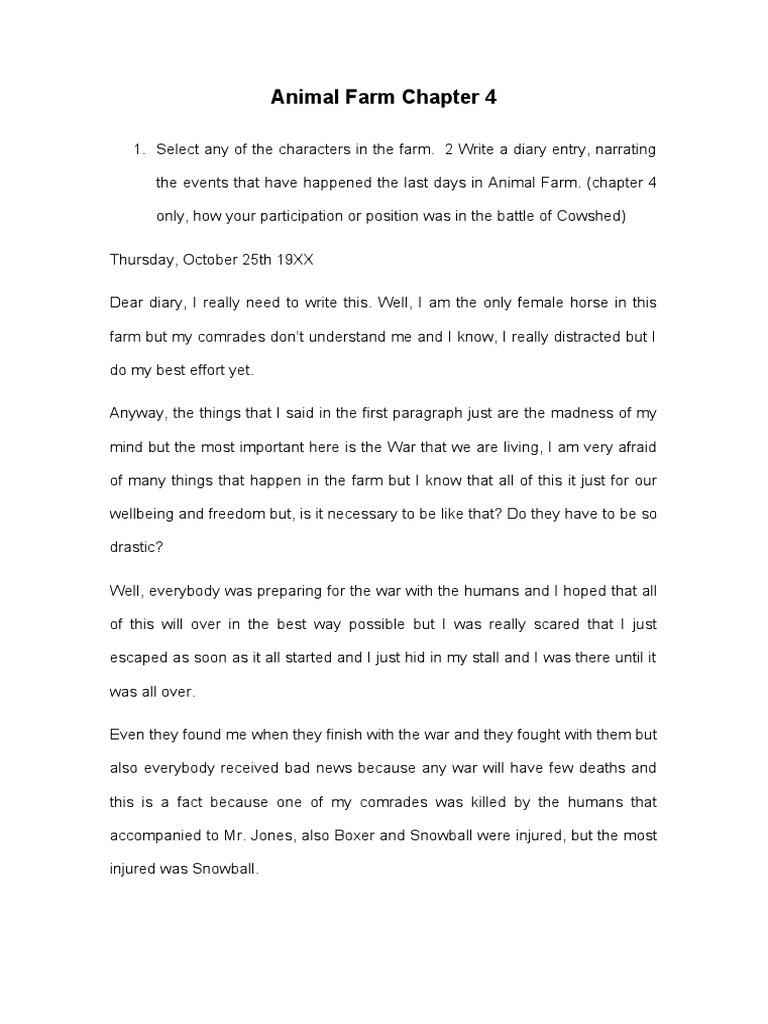 Animal Farm Chapter 4 | PDF | Sports & Recreation