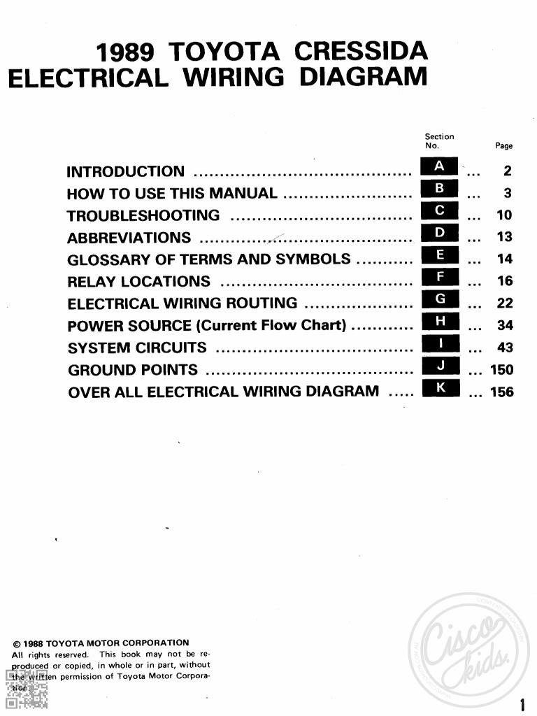 89 Cressida Electrical Wiring Diagram PDF | PDF | Switch | Electrical ...