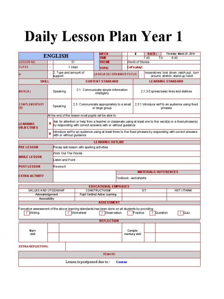 Tapak Erph English SK Lesson 33 | PDF | Word | Communication