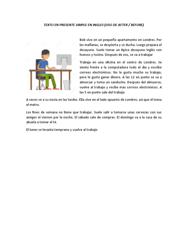 Texto en Presente Simple en Ingles | PDF