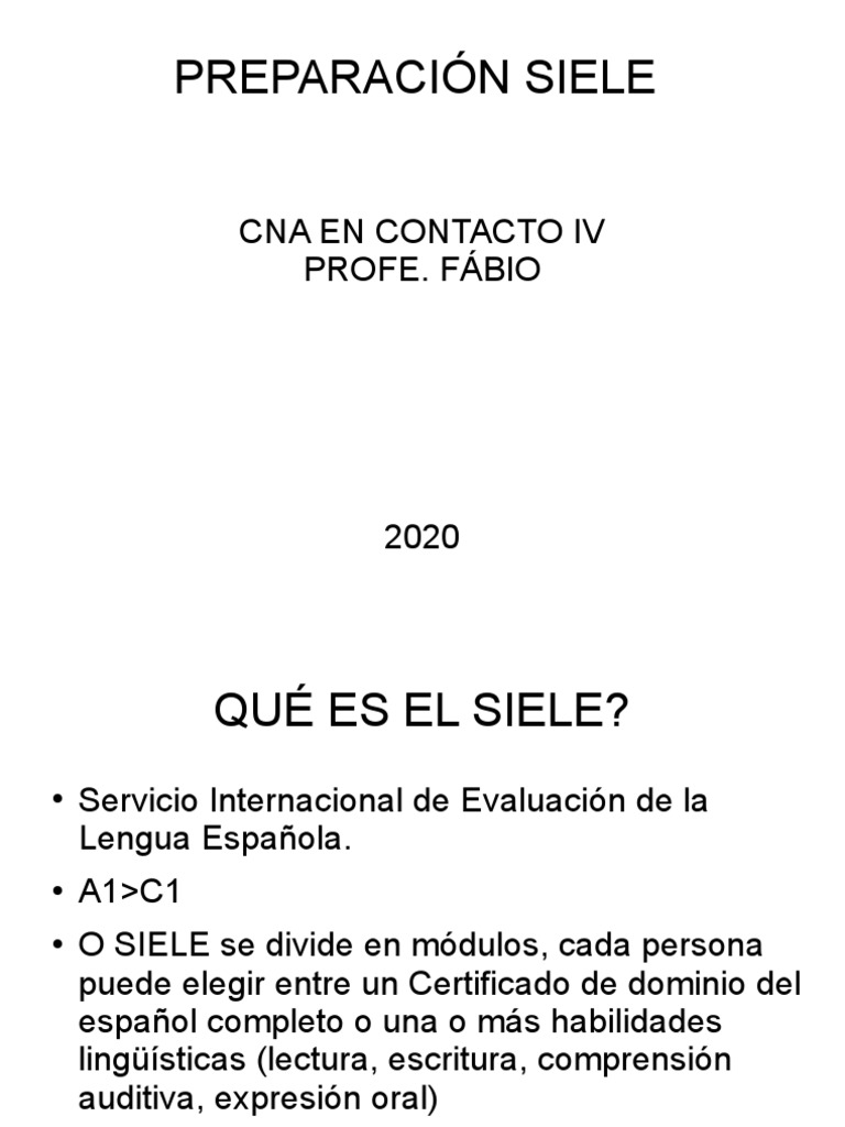 Preparación SIELE | PDF | Crecimiento personal y profesional | Estudios ...