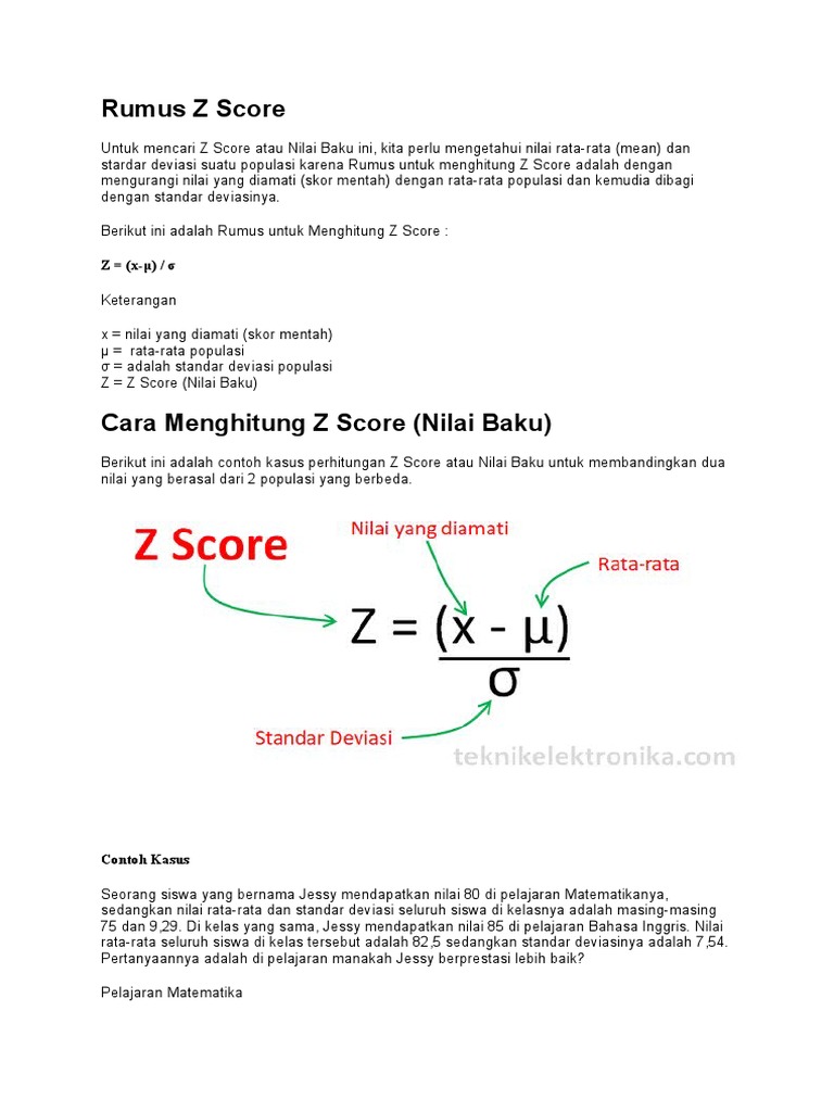 Cara Menghitung Z Score | PDF
