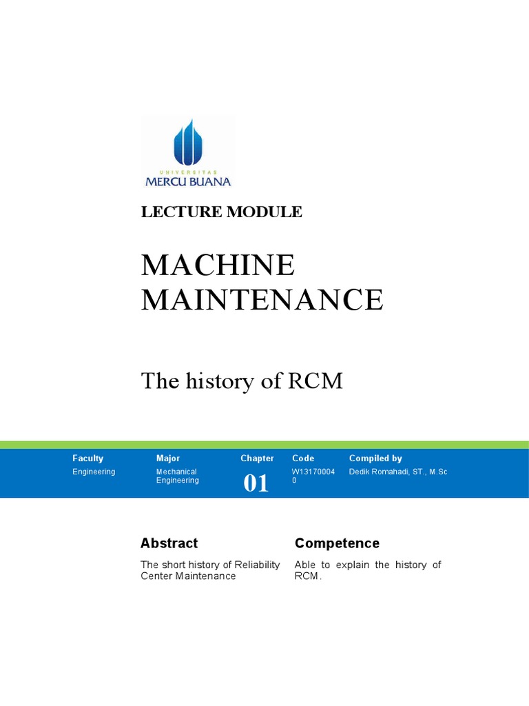 01 History Of Rcm Pdf