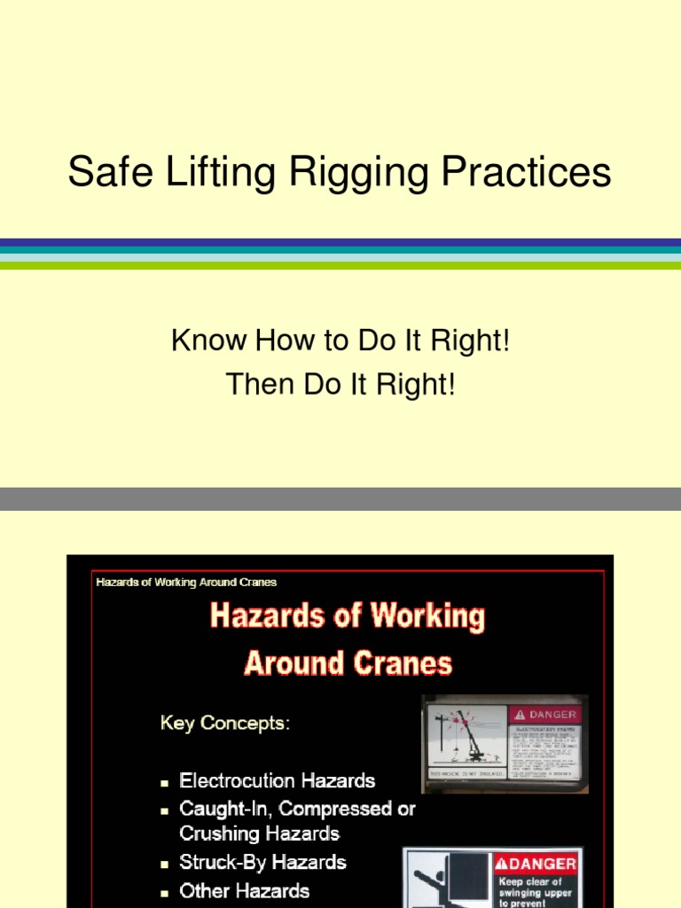 Safe Rigging Practices | PDF | Rope | Manufactured Goods