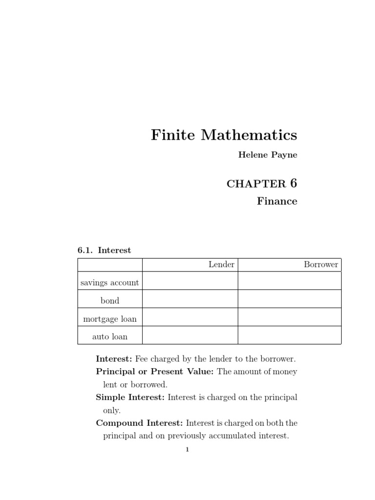 Chapter 6 | Download Free PDF | Interest | Present Value