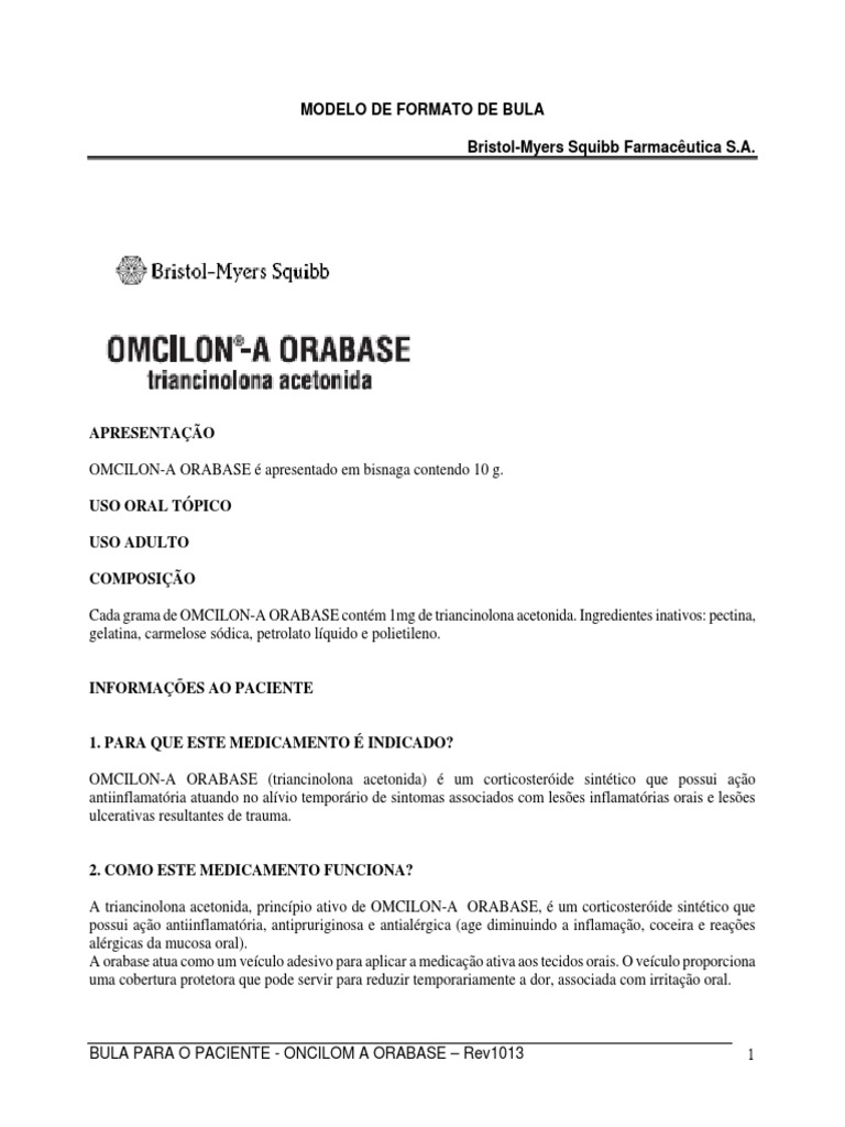 Acetonido De Triancinolona PDF Dentista Odontologia, 43% OFF