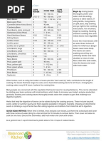 Bean Nutrition Comparison Chart | PDF