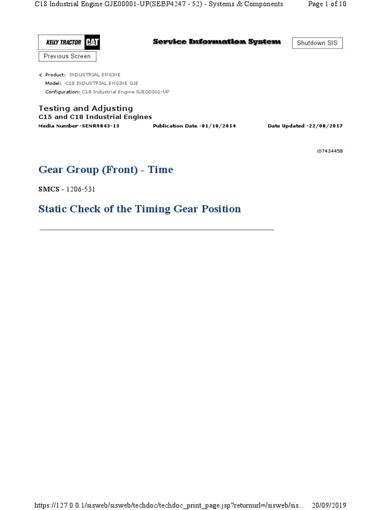 C15 & C18 Gear Group (Front) - Time PDF | PDF | Nut (Hardware) | Gear