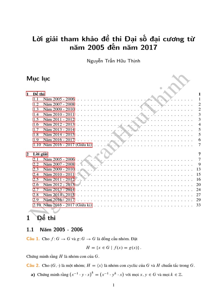 Loi Giai Tham Khao DSDC Cac Nam PDF | PDF