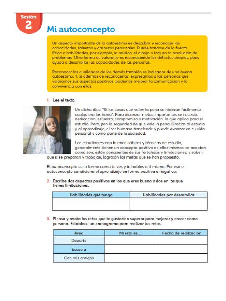 El Autoconcepto 6° | PDF