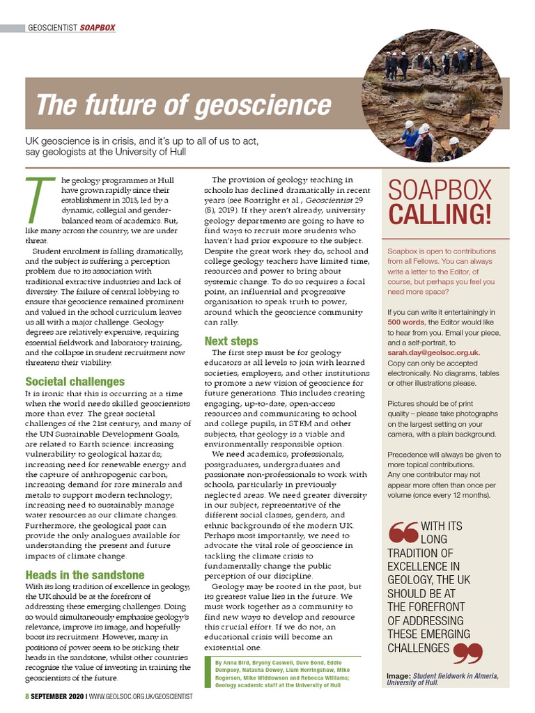 The Future of Geoscience | PDF | Sustainability | Science