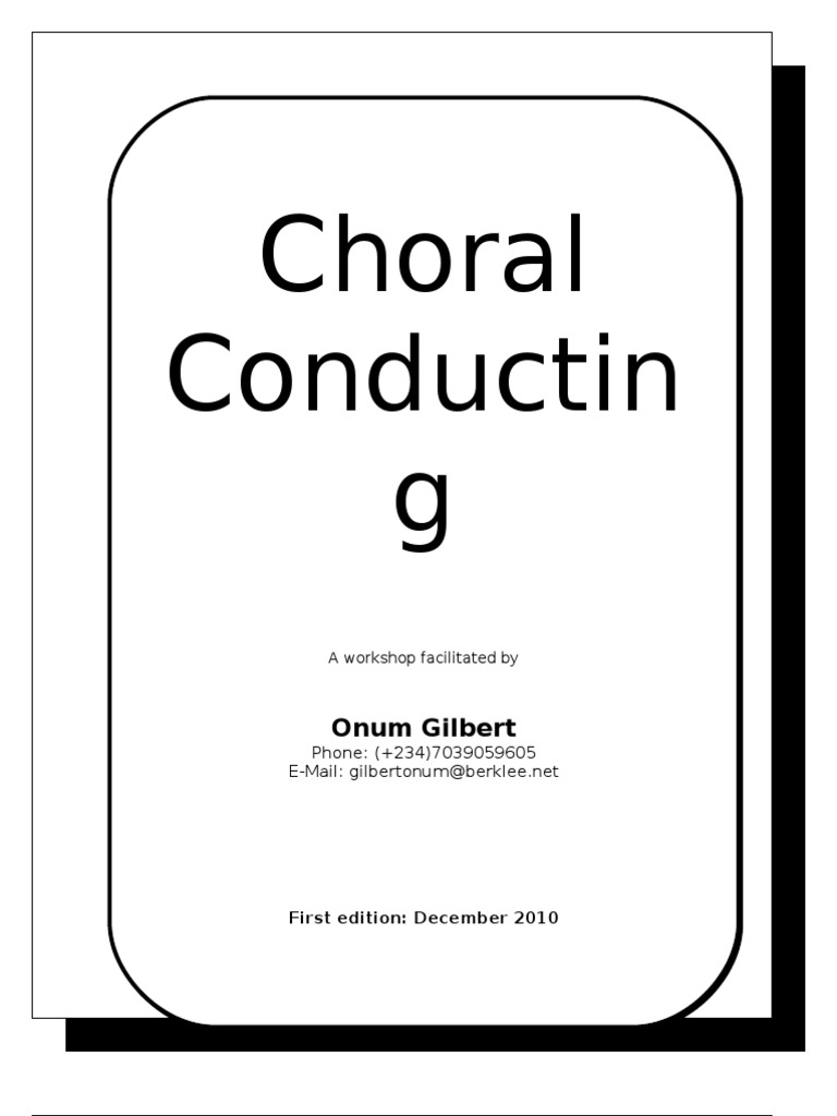 Choral Conducting | PDF | Conducting | Musicology