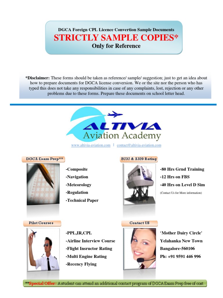 DGCA Docs For Licence Conversion | PDF | Flight Instructor | Takeoff