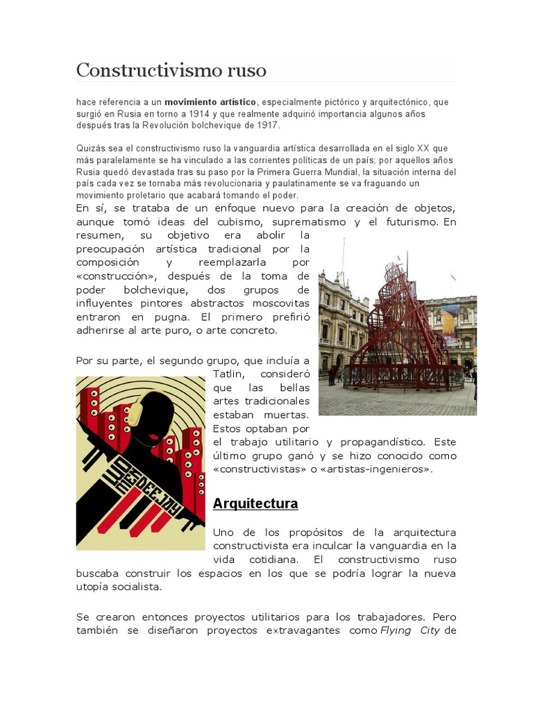 Constructivismo Ruso | PDF | Estética | Medios de arte