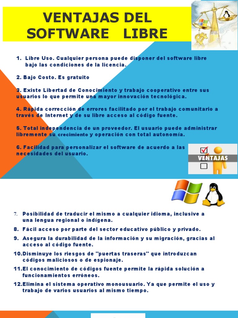 Ventajas Del Software Libre | PDF | Software libre | Software