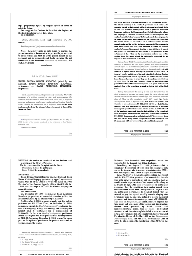 Magoyag vs. Maruhom PDF | PDF | Mortgage Law | Assignment (Law)