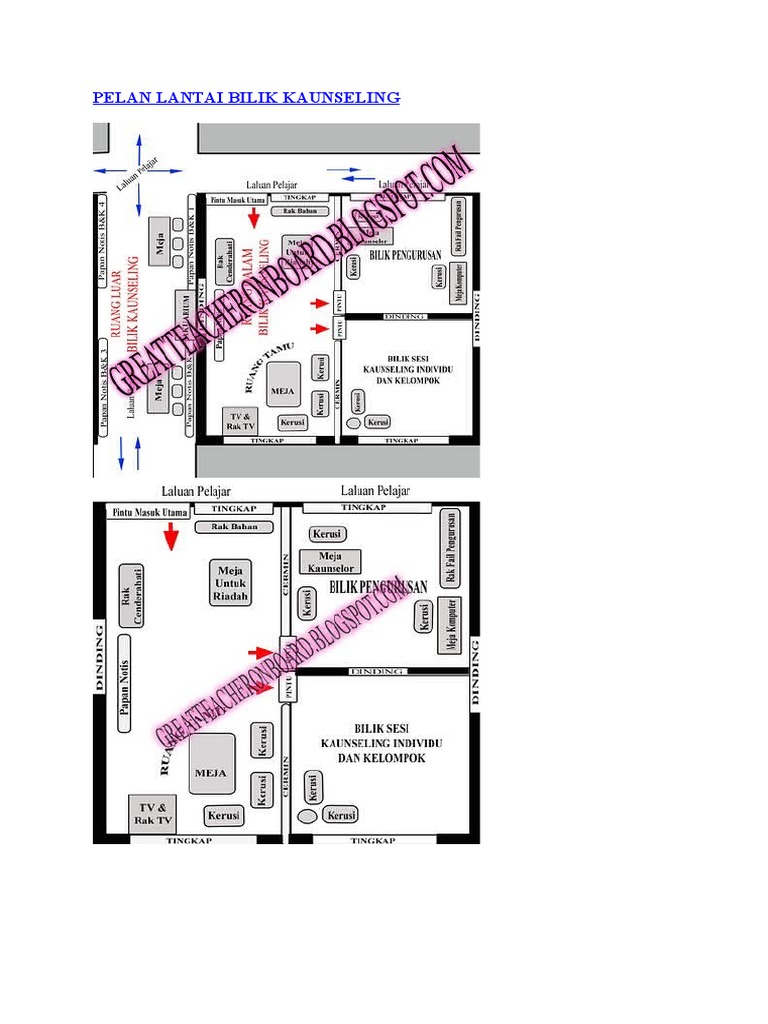 Pelan Lantai Bilik Kaunseling