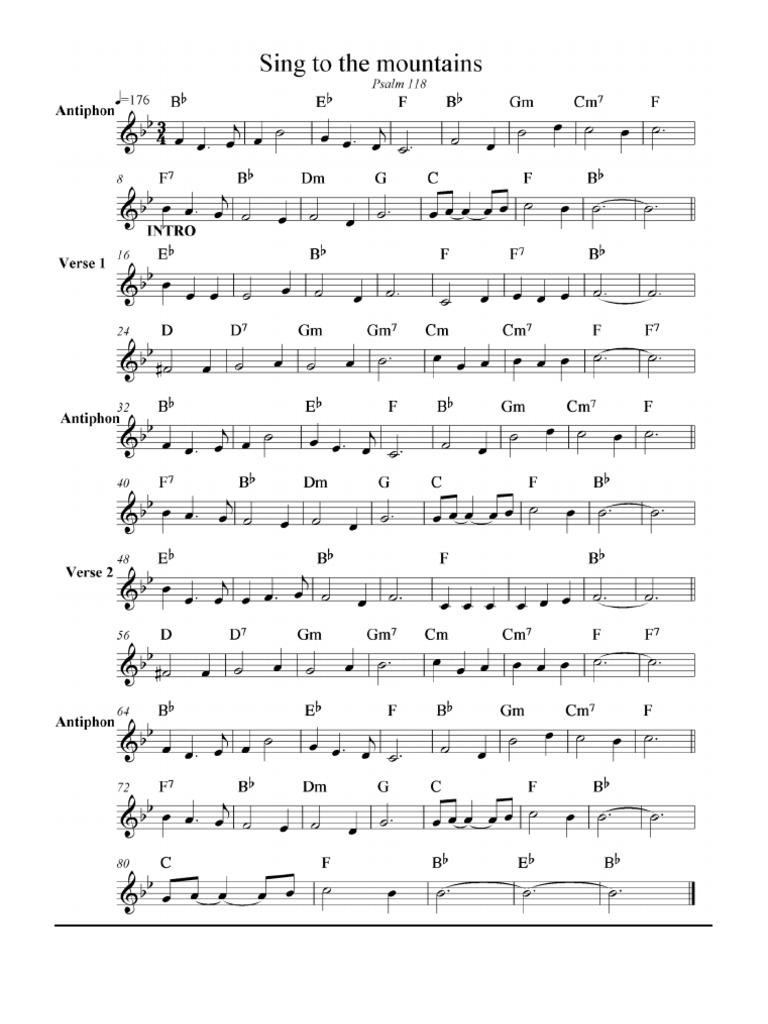 Sing to the Mountains Sheet Music | PDF