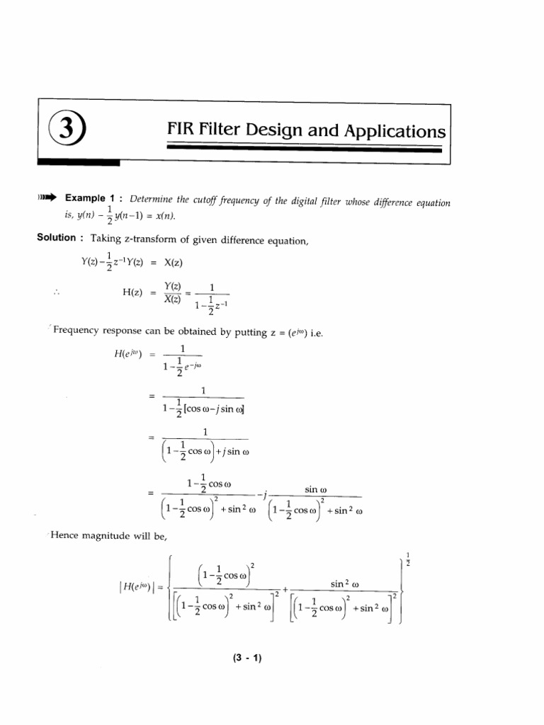 FIR Filter Design | PDF