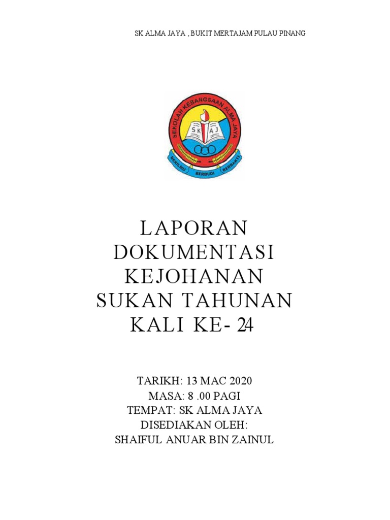 Contoh Laporan Dokumentasi Sukan Tahunan 170314143240 | PDF