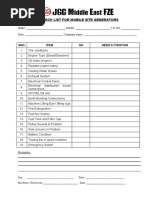 Diesel Generator Inspection Checklist | PDF