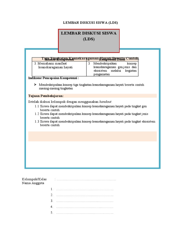 Lembar Diskusi Siswa | PDF