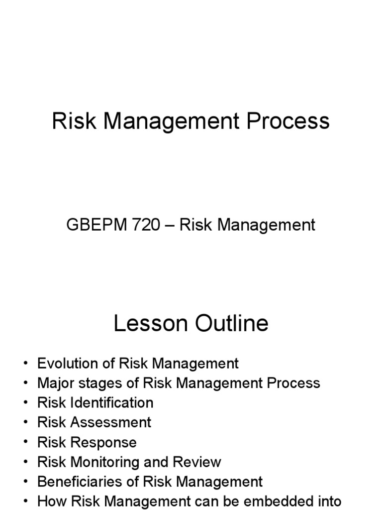 4 Risk Management Process | PDF | Risk | Risk Management