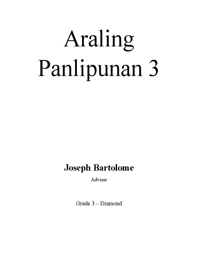 Araling Panlipunan 3 Q3 AralPan 9 Module 3 | PDF