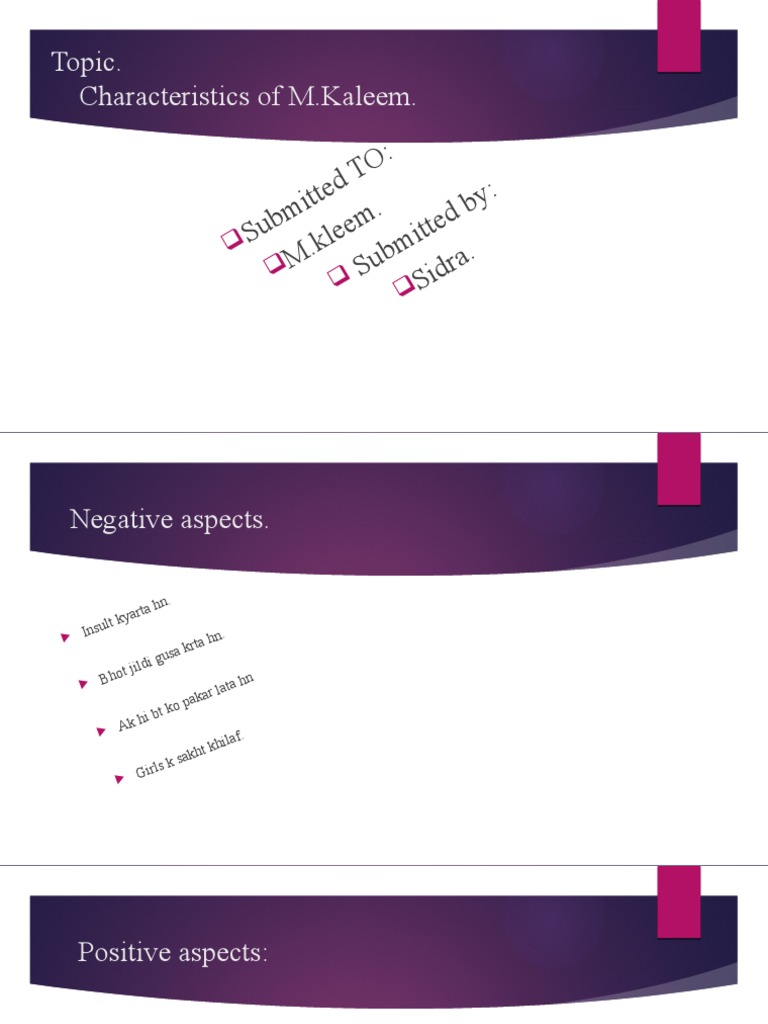 Characteristics of A Man | PDF