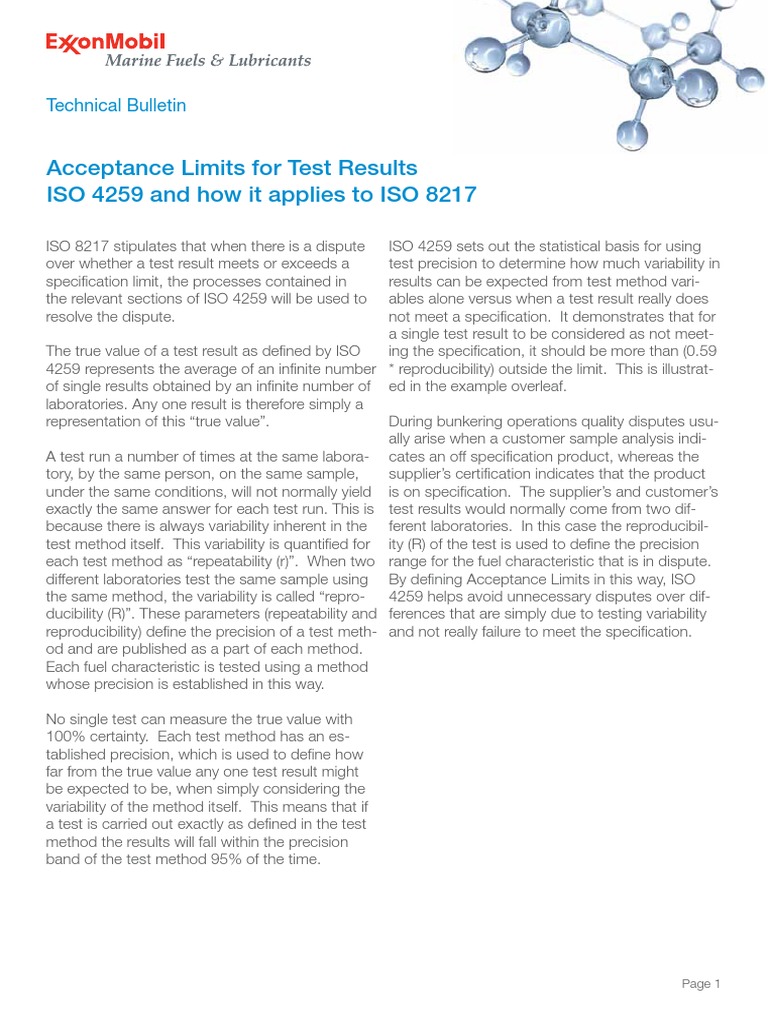 ISO 4259 Acceptance Limits Explained | PDF | Accuracy And Precision ...
