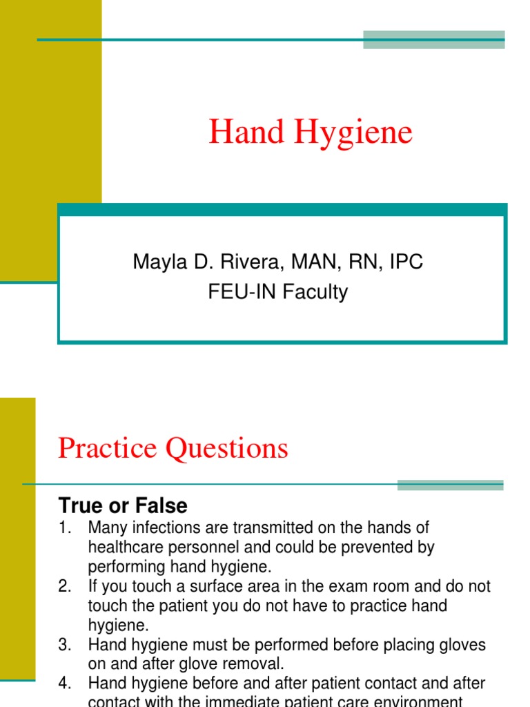 Hand Hygiene Handout PDF | Download Free PDF | Hand Washing | Hygiene