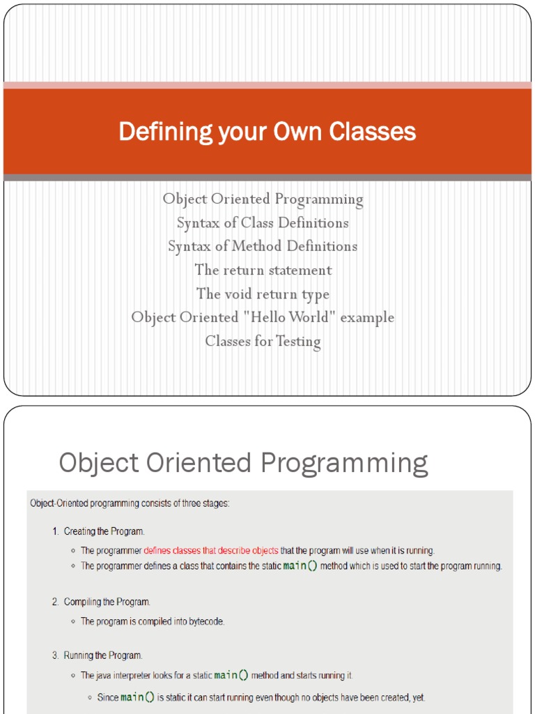 ch7 - Defining Own Class | Download Free PDF | Method (Computer ...