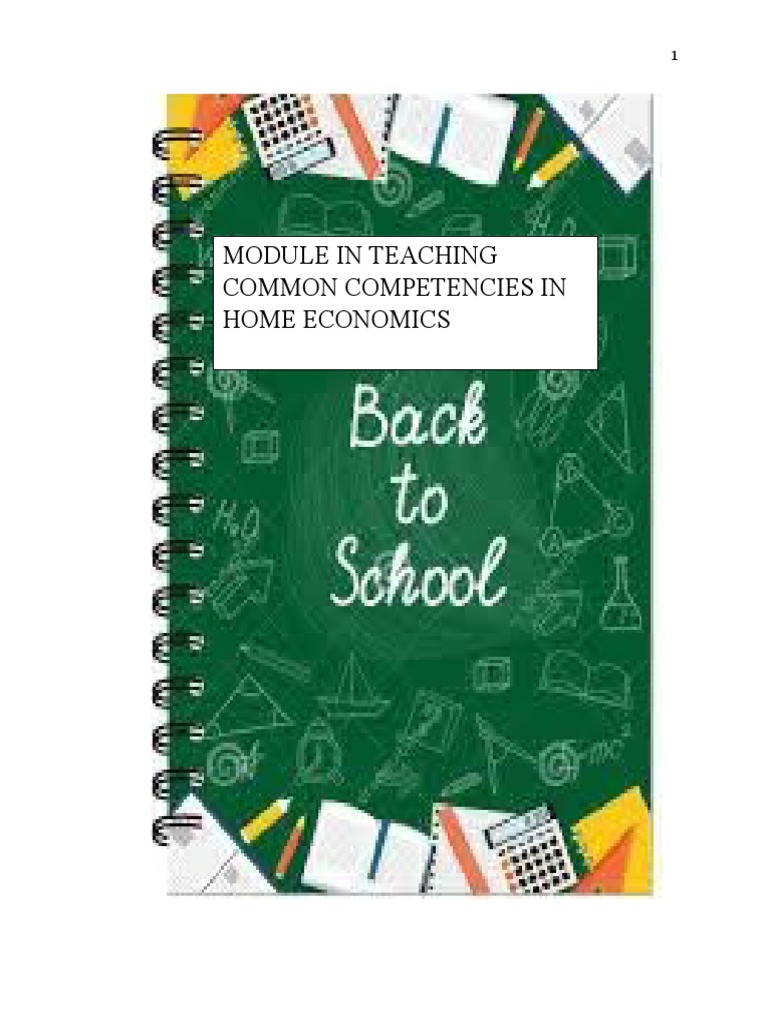 Module in Teaching Common Competencies in Home Economics | PDF | Home ...