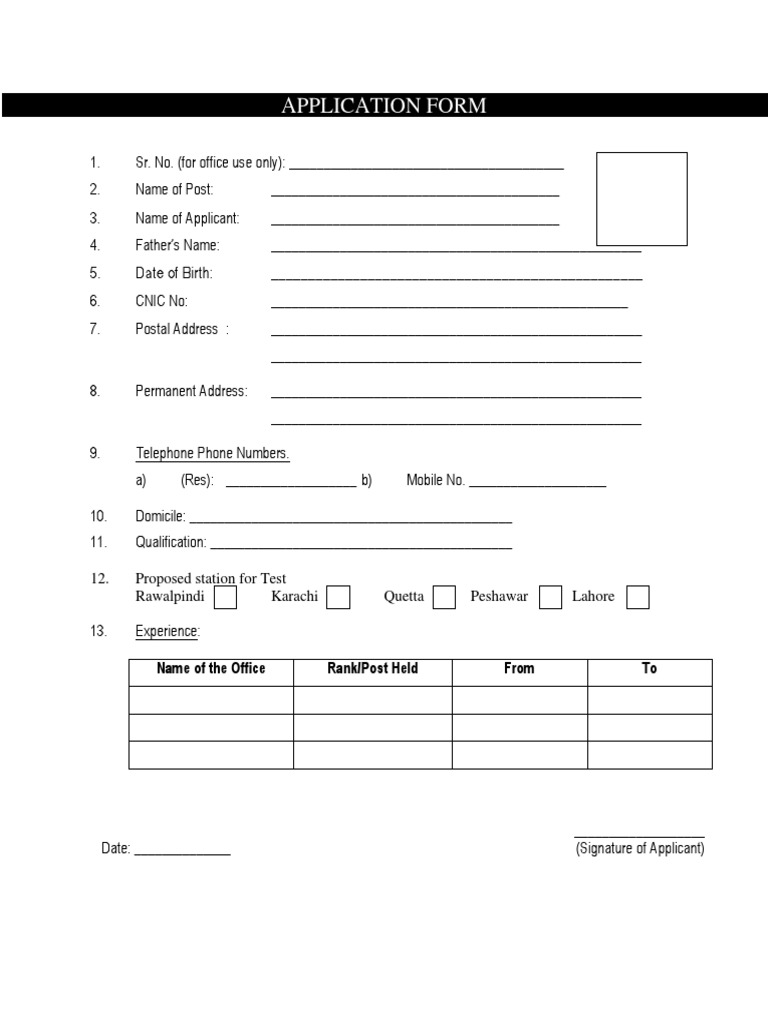 Application For Appointment in Modp | PDF