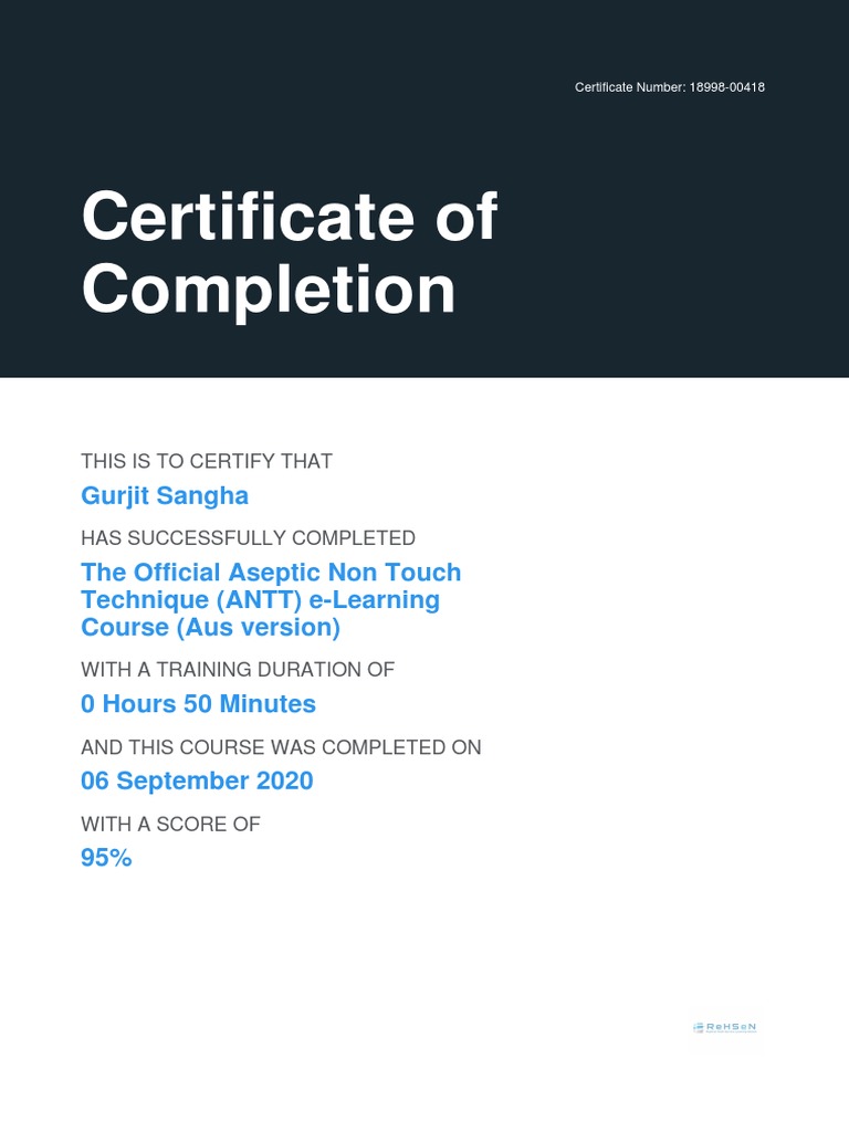 The Official Aseptic Non Touch Technique Antt e Learning Course Aus ...