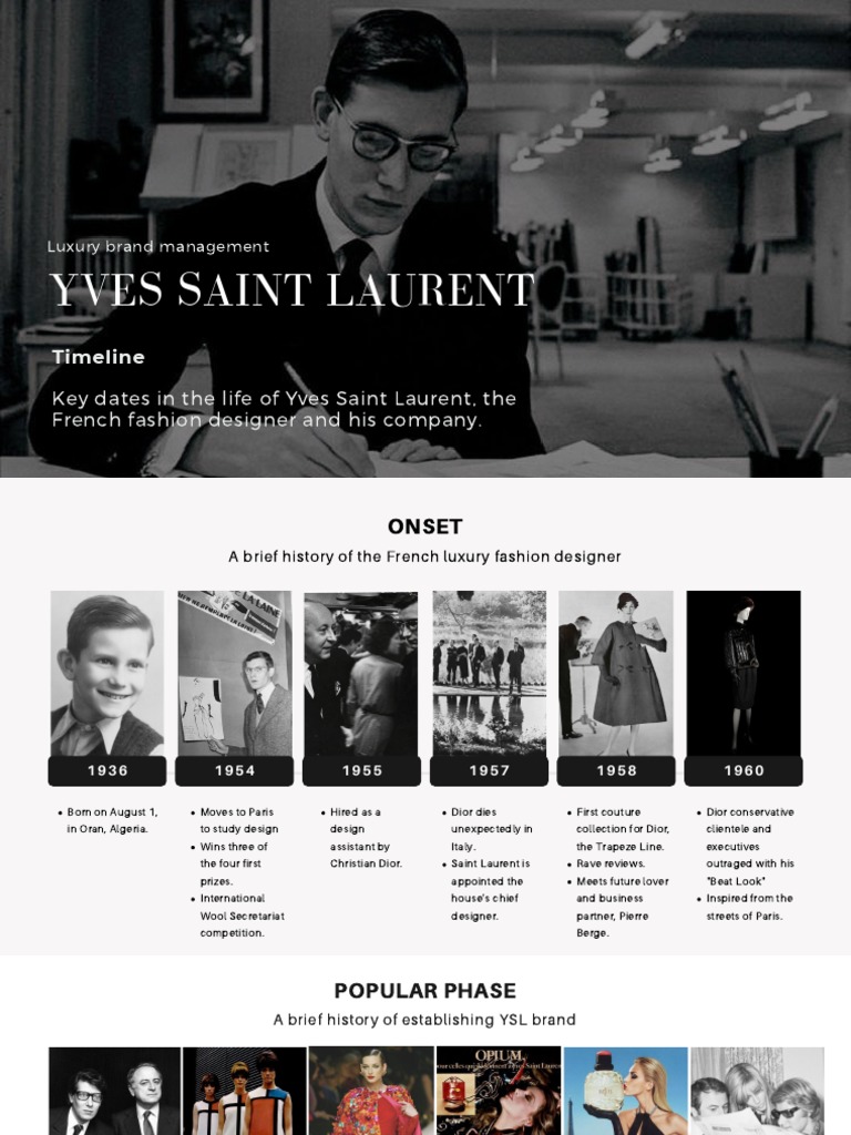 YSL Timeline | PDF | Luxury Brands | Brand