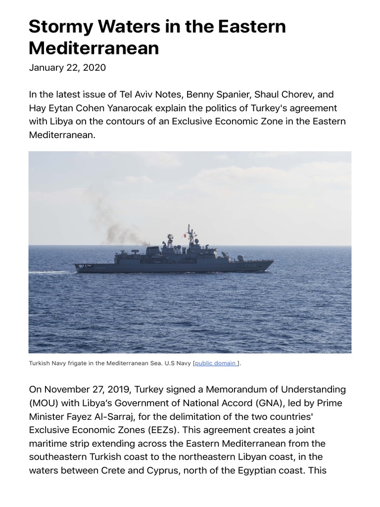 Turkey-Libya EEZ Agreement Impacts | PDF | Exclusive Economic Zone ...