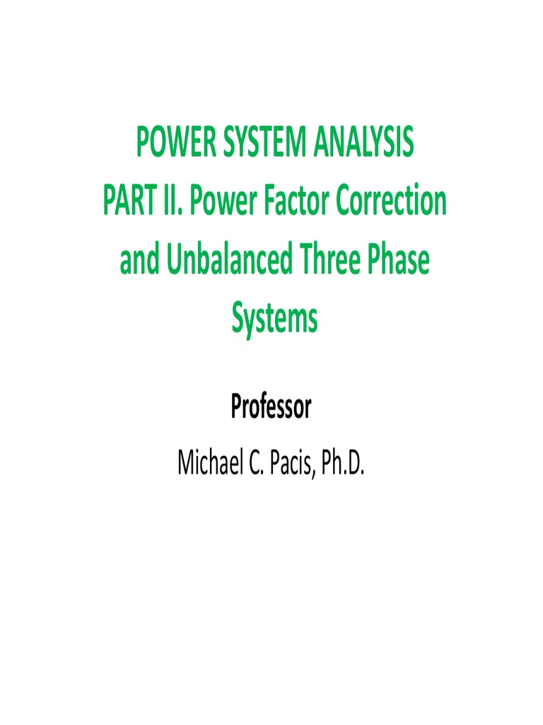 Three-Phase Power Factor Correction Guide | PDF | Ac Power | Capacitor