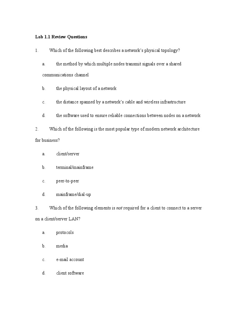 Chapter 1 Review Questions | Download Free PDF | Peer To Peer | Client–Server Model