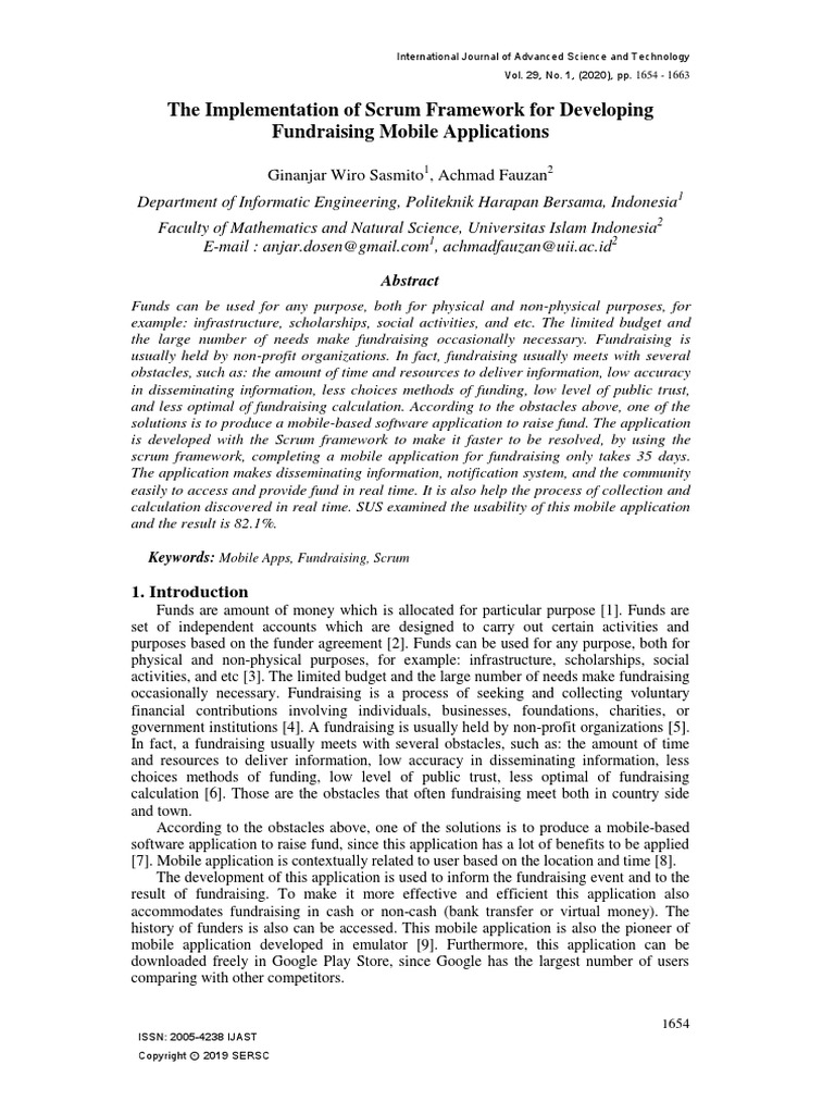 The Implementation of Scrum Framework Fo PDF | PDF | Scrum (Software ...