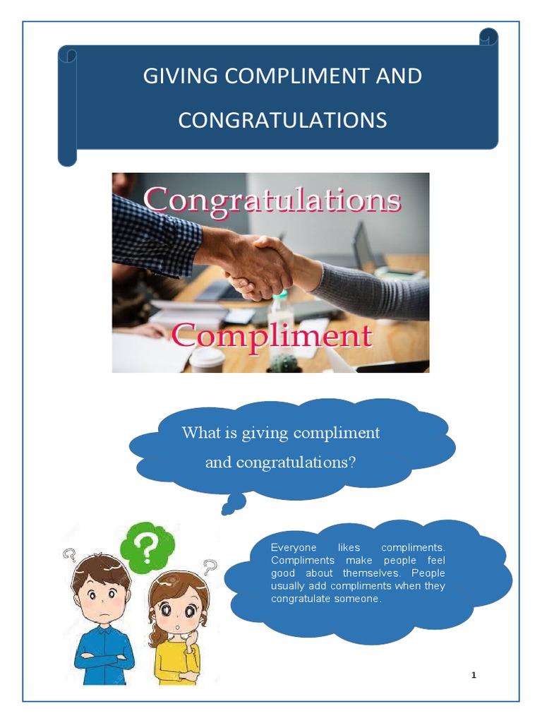 Compliments and Congratulations Guide | PDF | Noun | Adjective