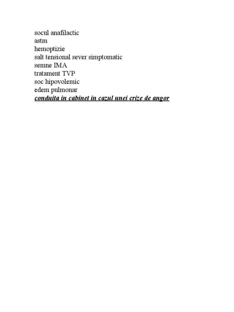 Socul Anafilactic Astm Hemoptizie Salt Tensional Sever Simptomatic ...
