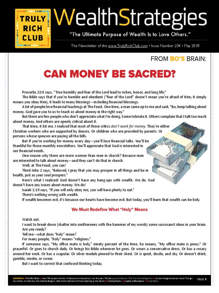 Wealth Strategies - 20180514 | PDF | Love